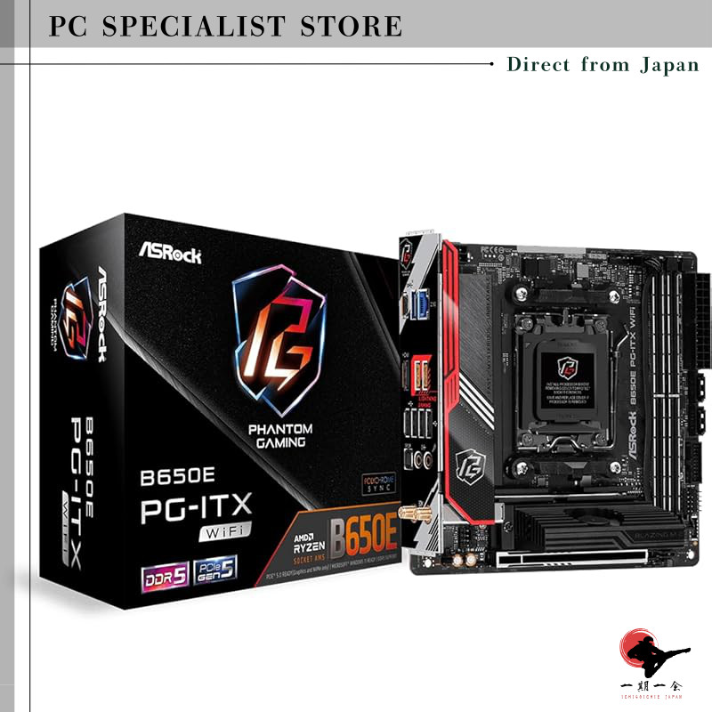 ASRock Motherboard B650E PG-ITX WiFi Compatible with AMD Ryzen 7000 ...