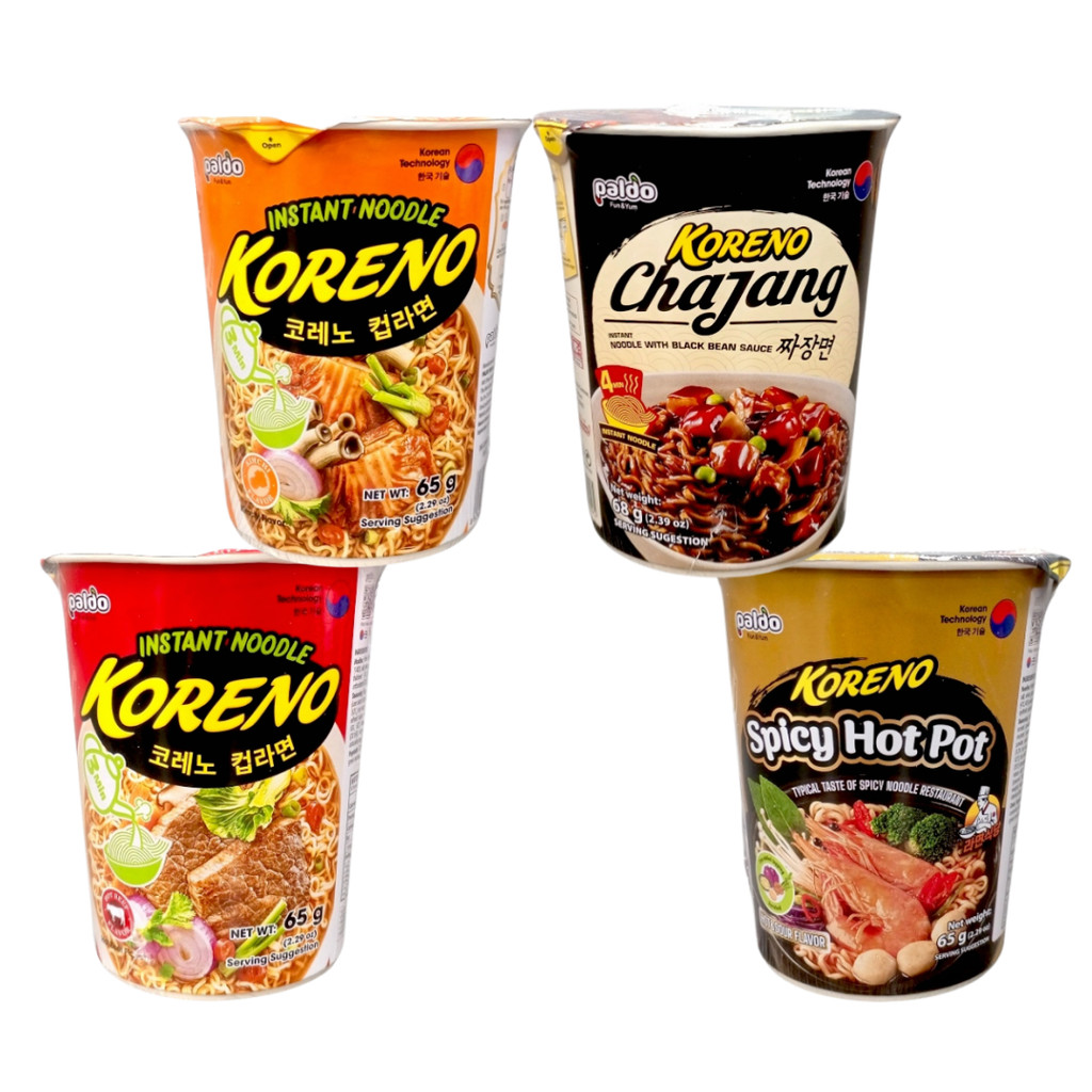 Paldo Koreno Small Cup Ramen - Chajang/Hot Beef/Kimchi/Spicy Hot Pot ...