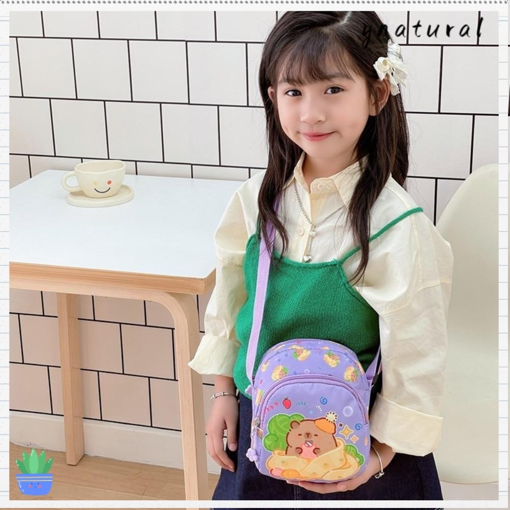 YNATURAL Capybara Printed Crossbody Bag, Portable Multi-function ...