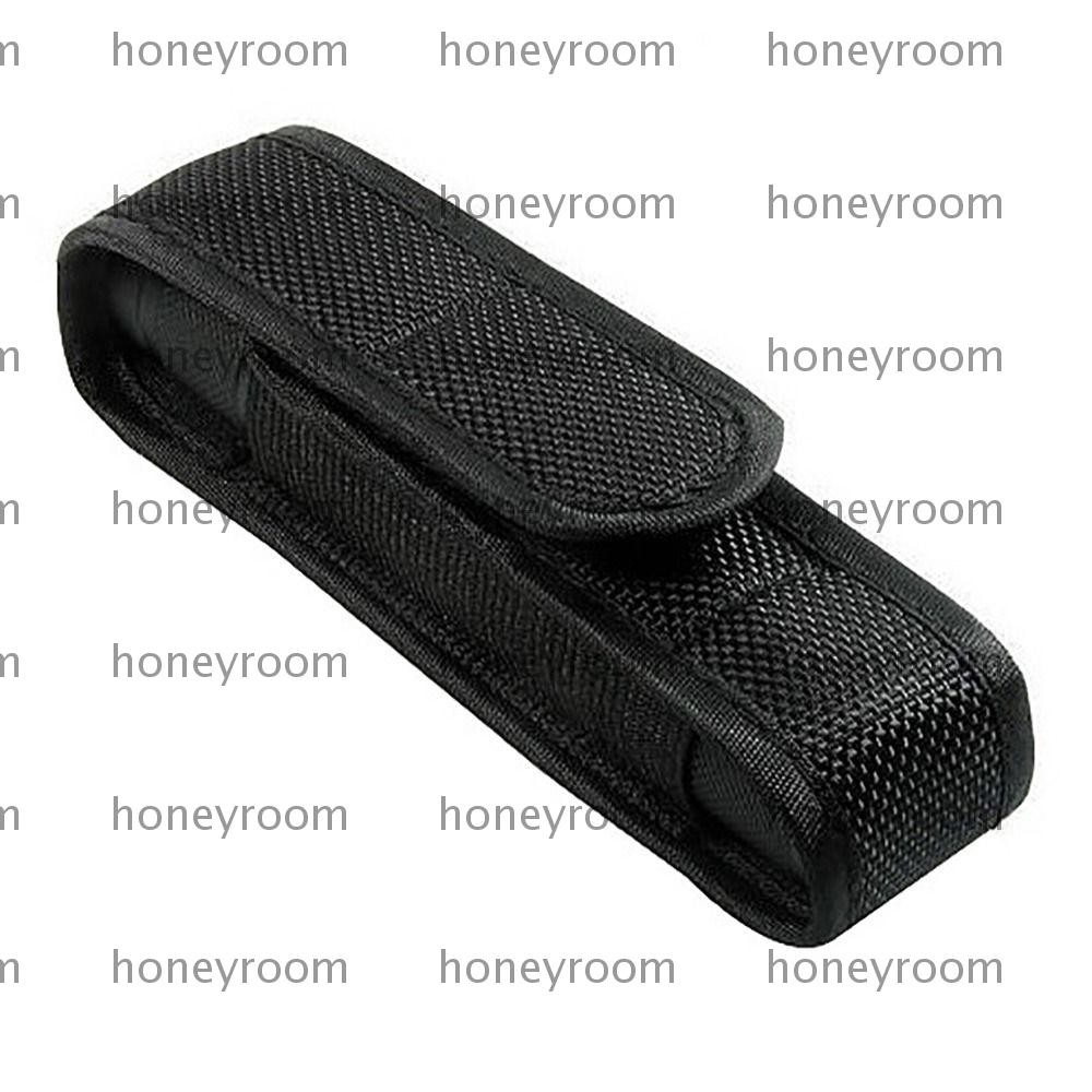HONEYROOM Flashlight Bag, Nylon Black Flashlight Pouch, Portable ...