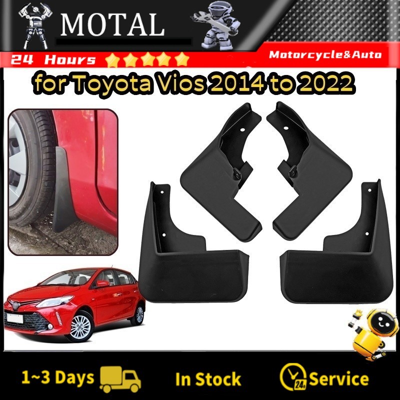Mud Guard for Toyota Vios 2014 to 2022 Car Front & Rear Mud Flaps ...