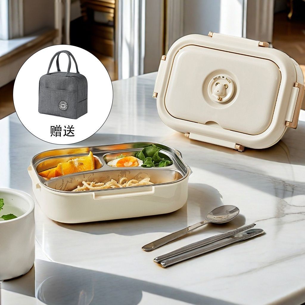 Bento Box For Kids With Compartment,High-Quality Cream Style for Girls ...