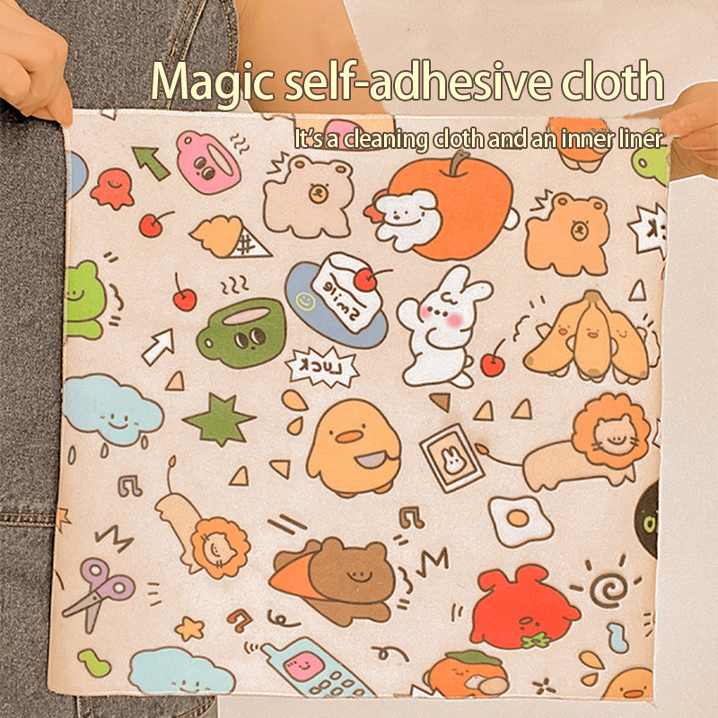 Self-Adhesive Magic Cloth Velcro Cloth Cosmetic Bag Multifunctional ...