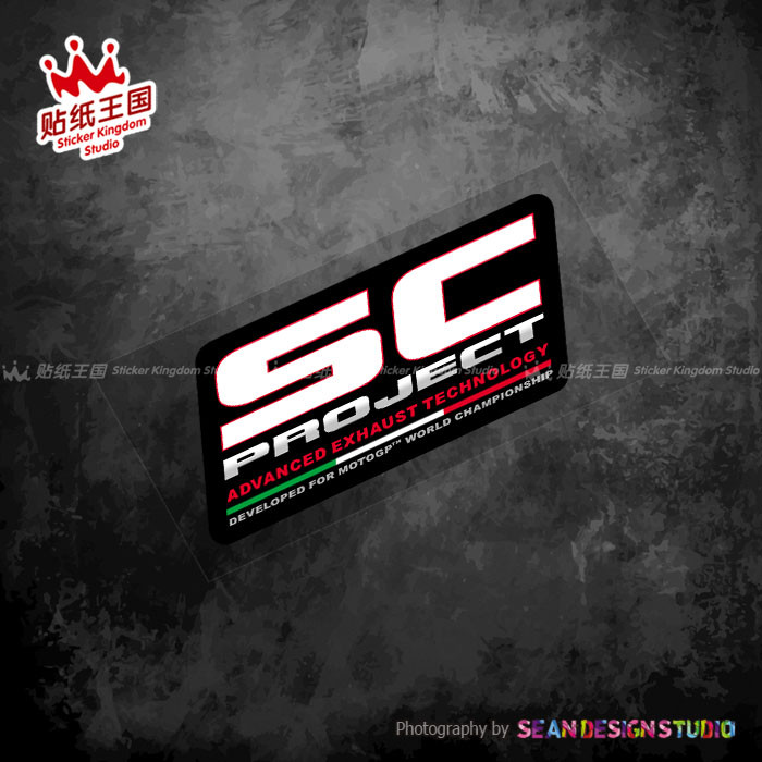 For SC PROJECT Exhaust motorcycle Reflective Decals Waterproof Sticker ...