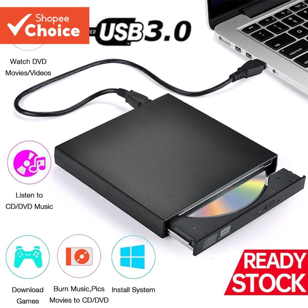External CD DVD Drive USB Slim Portable External DVD Player Optical ...