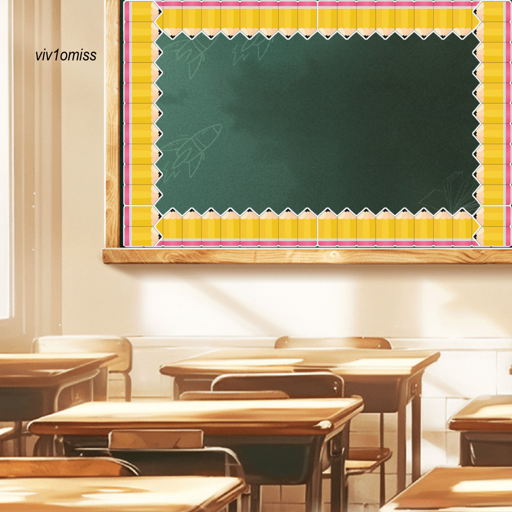 VM_ Cute Pencil Design Trim School Notice Board Decoration Back to ...