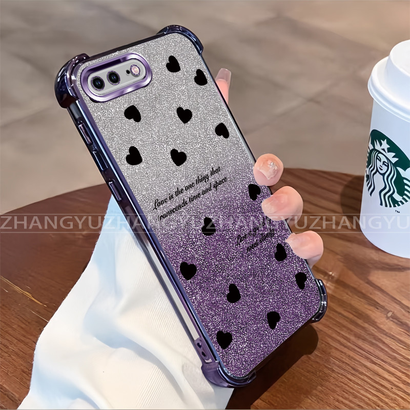 Case For iPhone 6 6s 7 8 plus Phone Case TPU 2025 Shockproof New Design Flash Paper Love ...