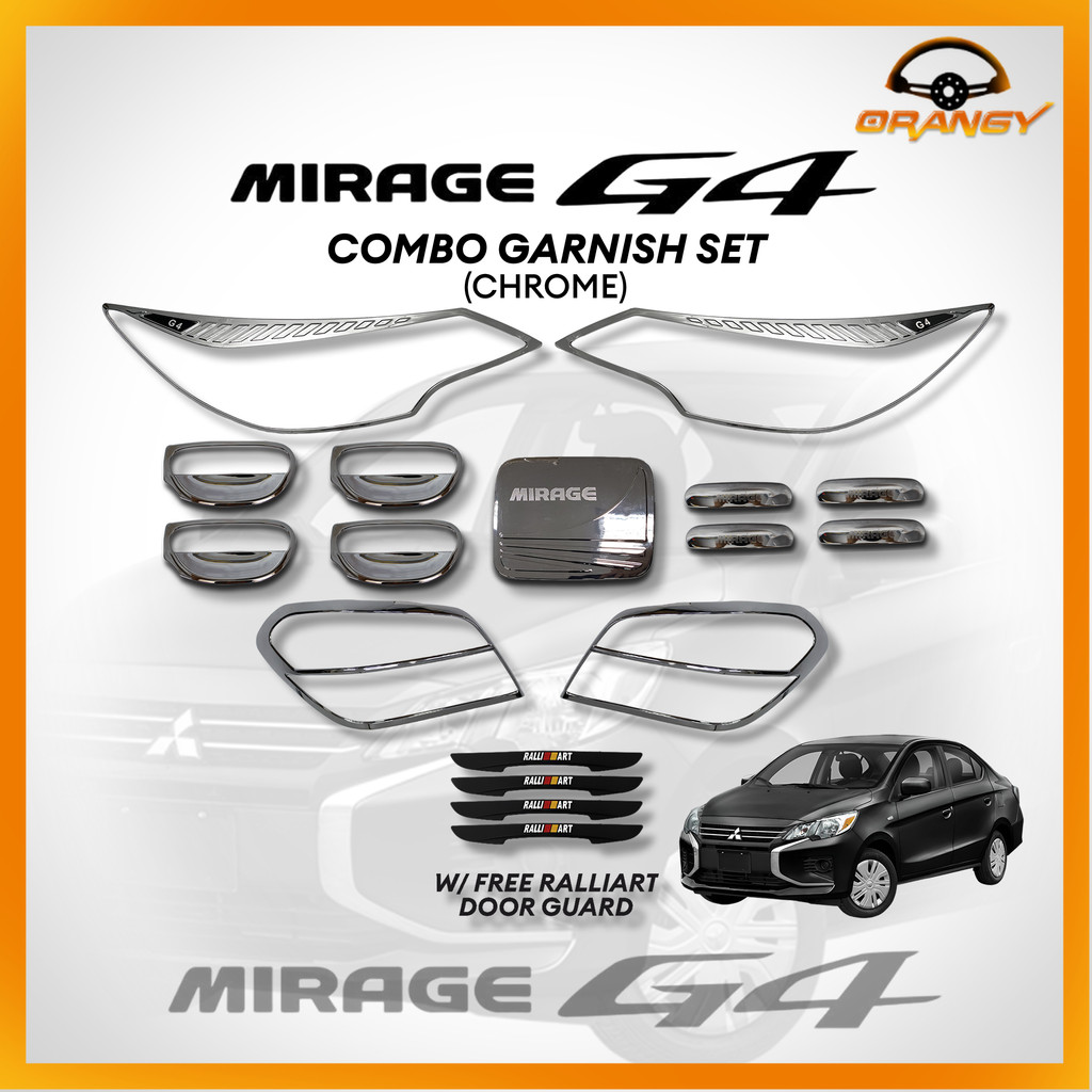 Mitsubishi Mirage G4 Sedan 2021 to 2025 GLX / GLS Garnish Combo set ...