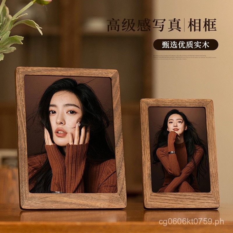 Photo Frame Acrylic Customization with Solid Wood Black Walnut Display ...