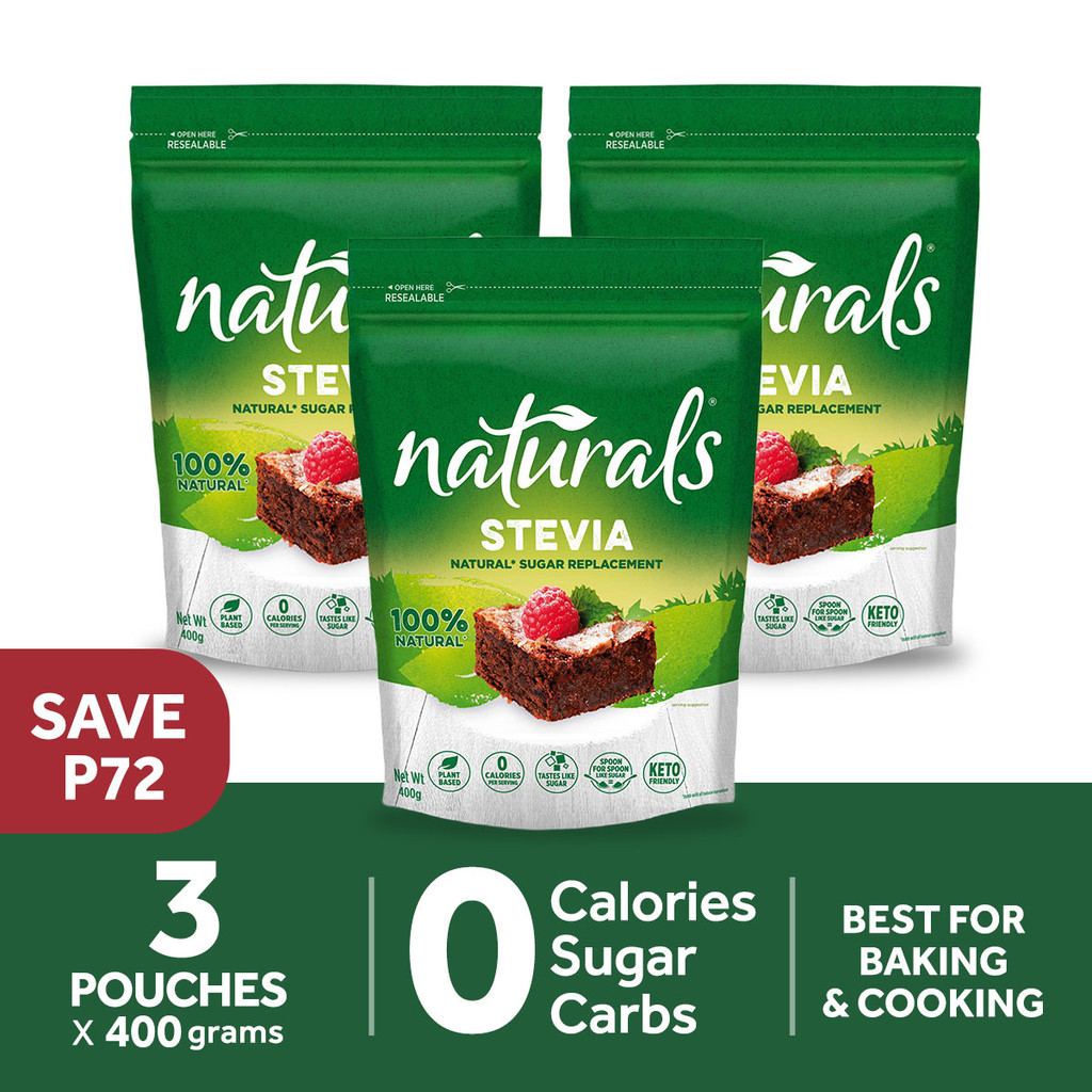 Naturals Stevia Zero Calorie Sweetener 400g - 3 Packs (Natural Stevia ...