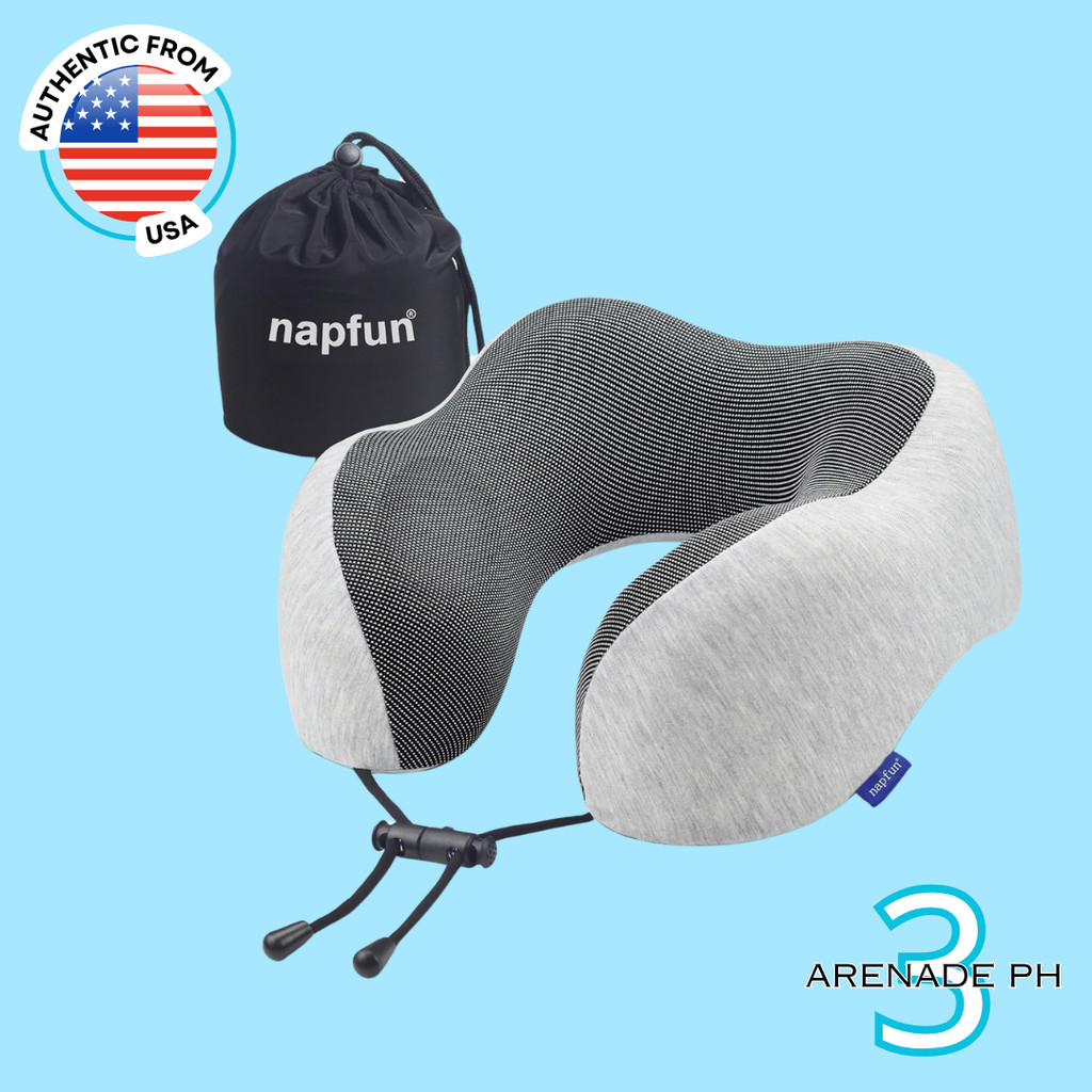 Napfun Upgraded Travel Neck Pillow, Light Grey, 1 Count | Shopee ...