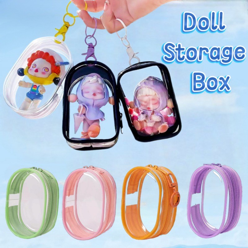 10.5CM Plush Doll Out Bag PVC Transparent Cotton Doll Transparent ...