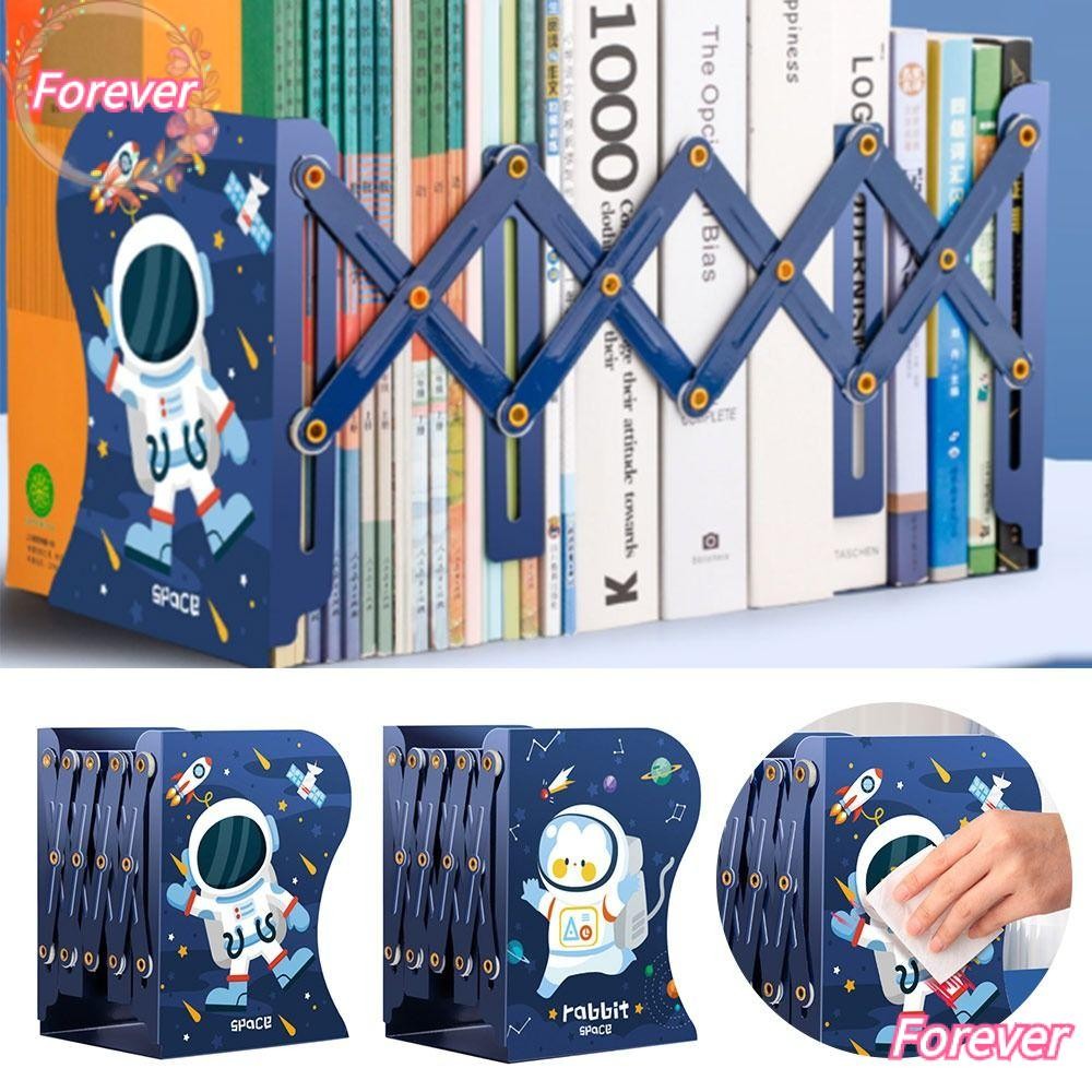 FOREVER Book Stand, Cartoon Folding Astronaut Bookshelf, Cute Large Capacity Retractable ...