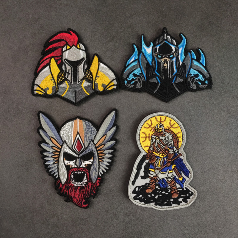 JaneEyre Velcro Badge Fully Embroidered Budo Dark Knight Fabric Sticker ...