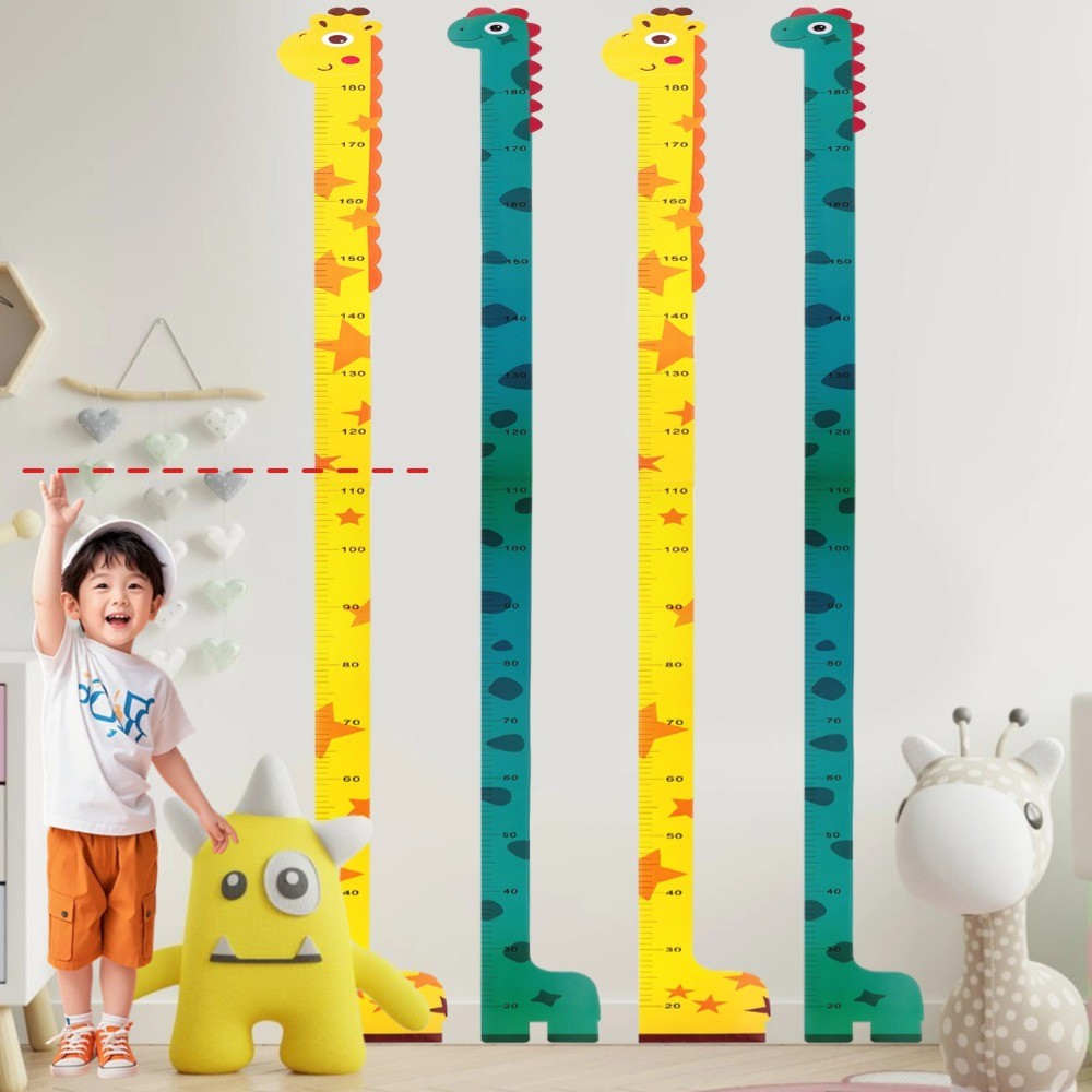 20-180CM Kids Height Chart Cartoon Dinosaur Giraffe Wall Height ...