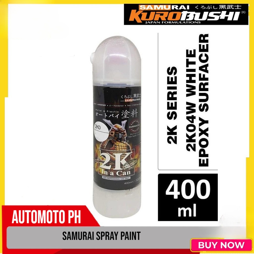 SAMURAI SPRAY PAINT [2K04W EPOXY SURFACER WHITE] 400ml | High Quality ...