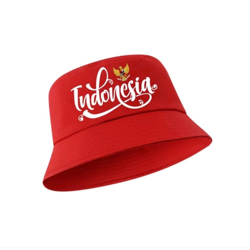 BUCKET HAT INDONESIA LATIN FONT HUT RI INDEPENDENCE | Shopee Philippines