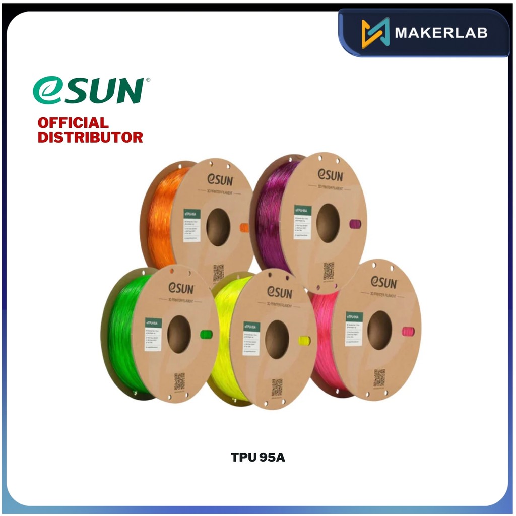 ESUN TPU 95A Transparent/Translucent Filament 1.75mm 1kg | Shopee ...