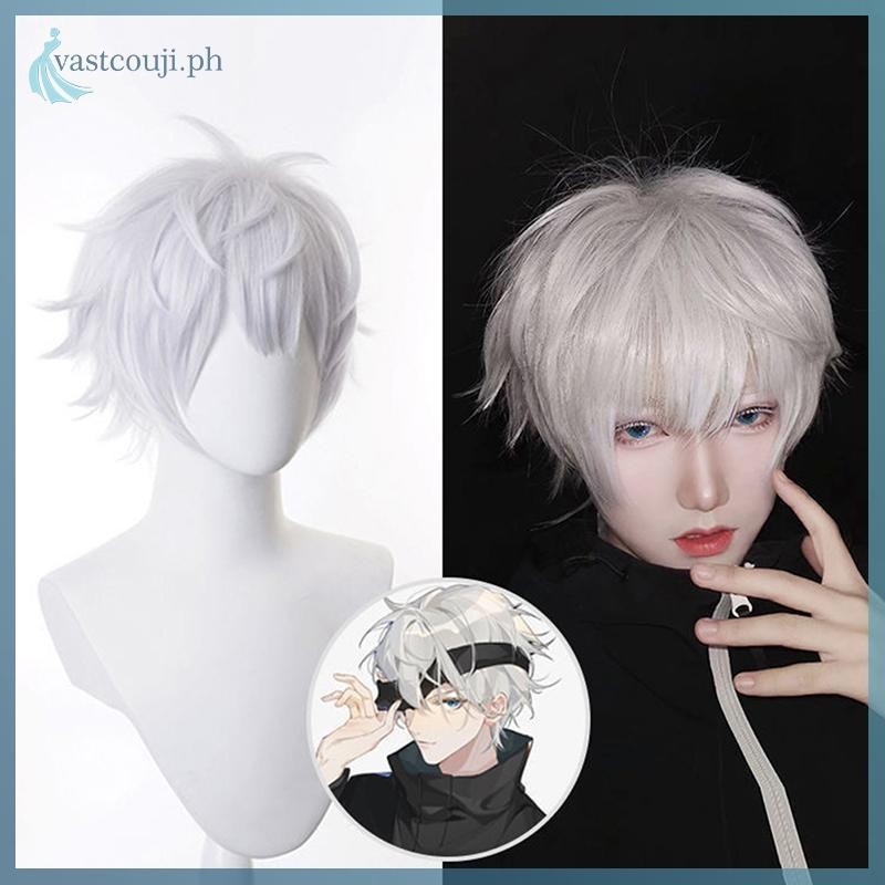 vastcouji Anime Jujutsu Kaisen Gojo Satoru Cosplay Wigs Short Heat ...