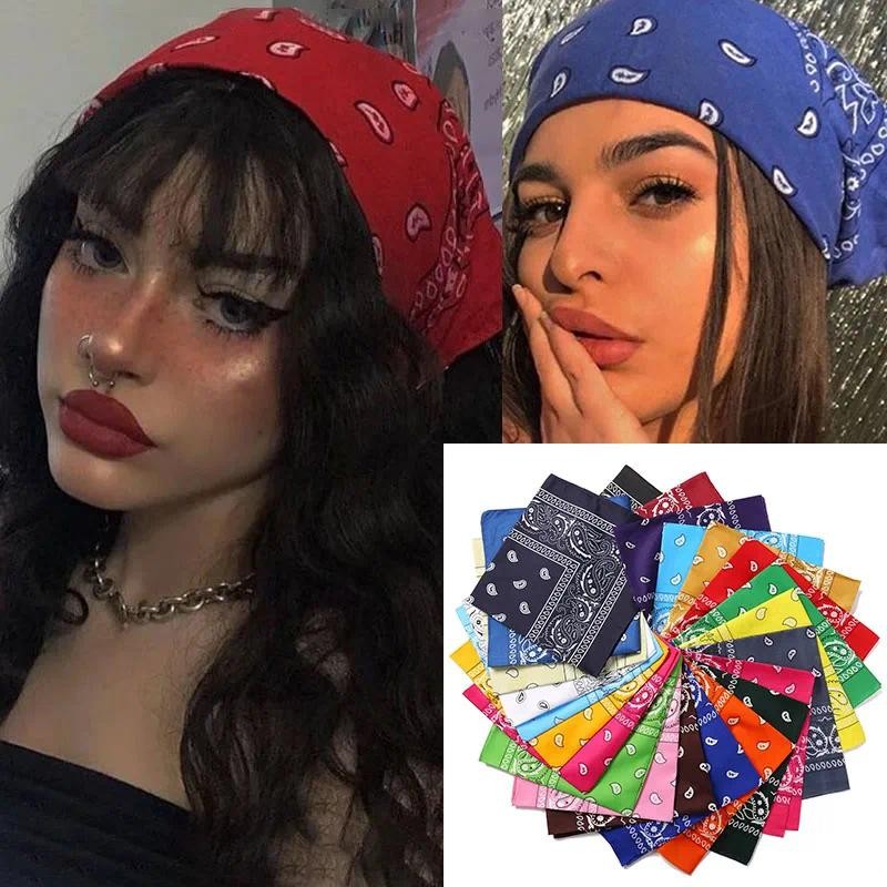 6/12pcs Large Bandana Novelty Fashion Bohemian Print Paisley Cowboy ...