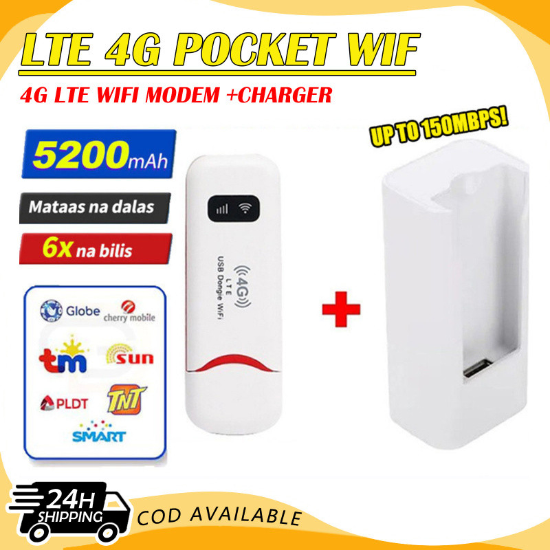 4G LTE 150Mbps WiFi Router Universal SIM Card Wireless Modem USB Mini ...