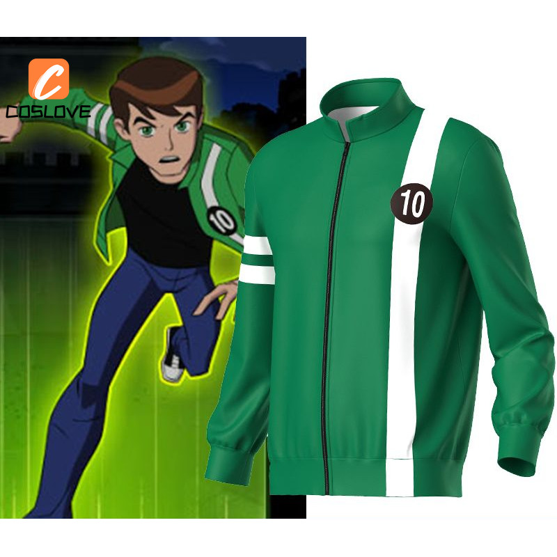 Anime Ben 10 Ben Tennyson Cosplay Coat Outfits For Man Full Set Costume ...