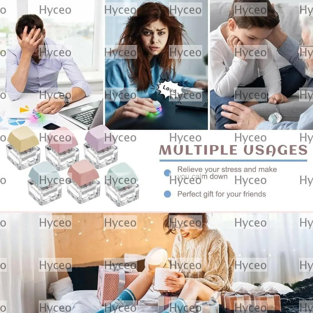 HYCEO Fidget Keychain, DIY Keyboard Keycap Finger Keyboard Caps, Keys ...