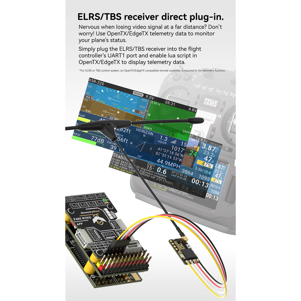 SpeedyBee F405 WING APP Flight Controller 2~6S 168MHz Fixed Wing Flight Controller Wireless Dual ...