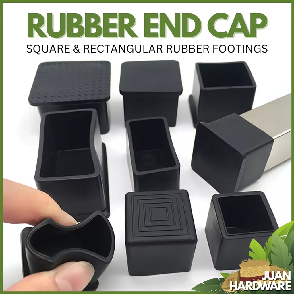 Rubber Footings Tubular Square Rectangular Chair Table Foot Cover Floor ...