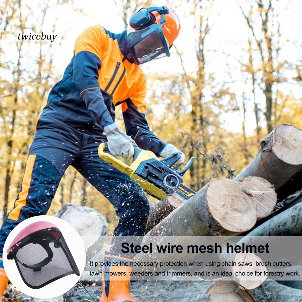 Safety Visor for Weed Wacker Chainsaw Safety Shield Mesh Visor Safety ...