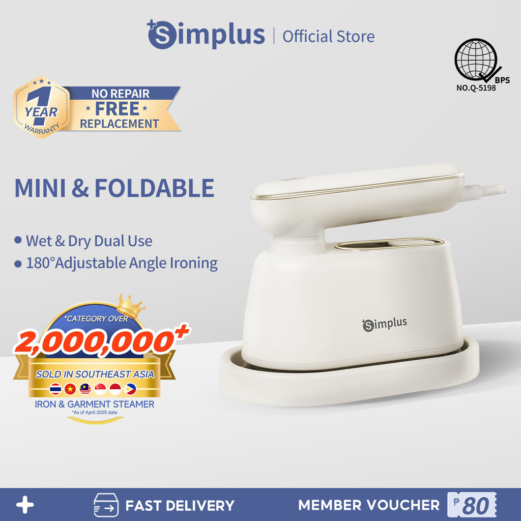 Simplus Steamer Iron Foldable Steam Iron Portable GTJH022 | Shopee ...