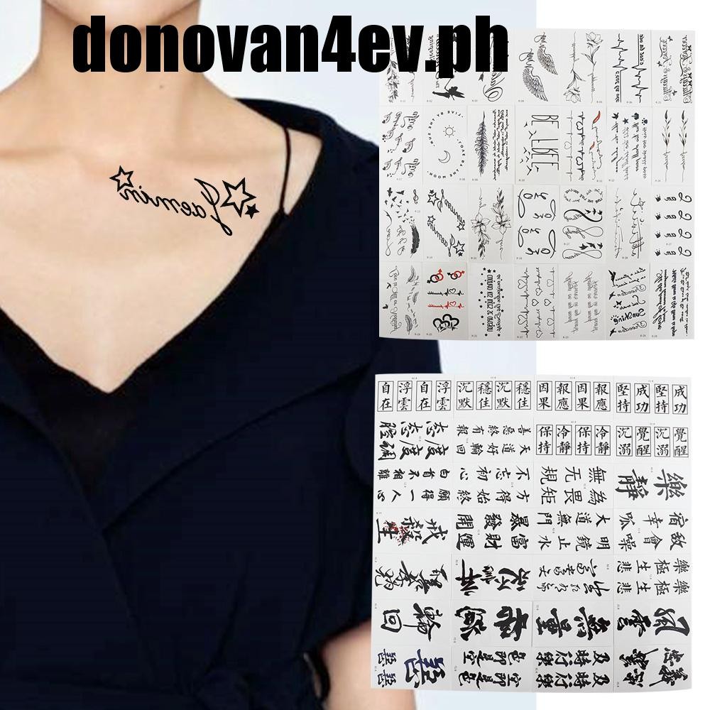 DONOVAN4EV Temporary Tattoo Stickers DIY Disposable Tatouage Temporaire ...