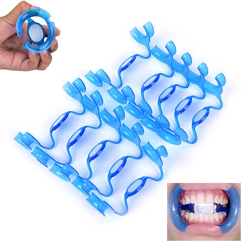 10 PCS Dental Cheek Retractor with Mirror M Shape Intraoral Cheek Lip ...
