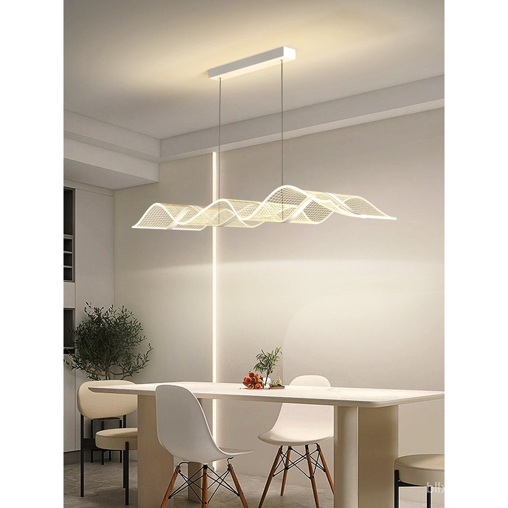 Restaurant Pendant Light Hotel Front Desk Art Ribbon Pendant Light ...