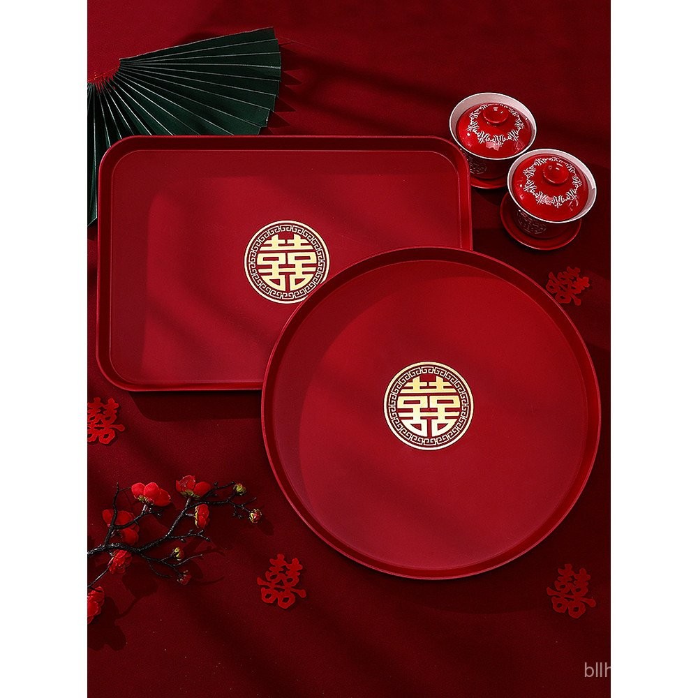 Wedding Tray for Toasting Red Wedding Tea Tray Tea Tray Celebration ...