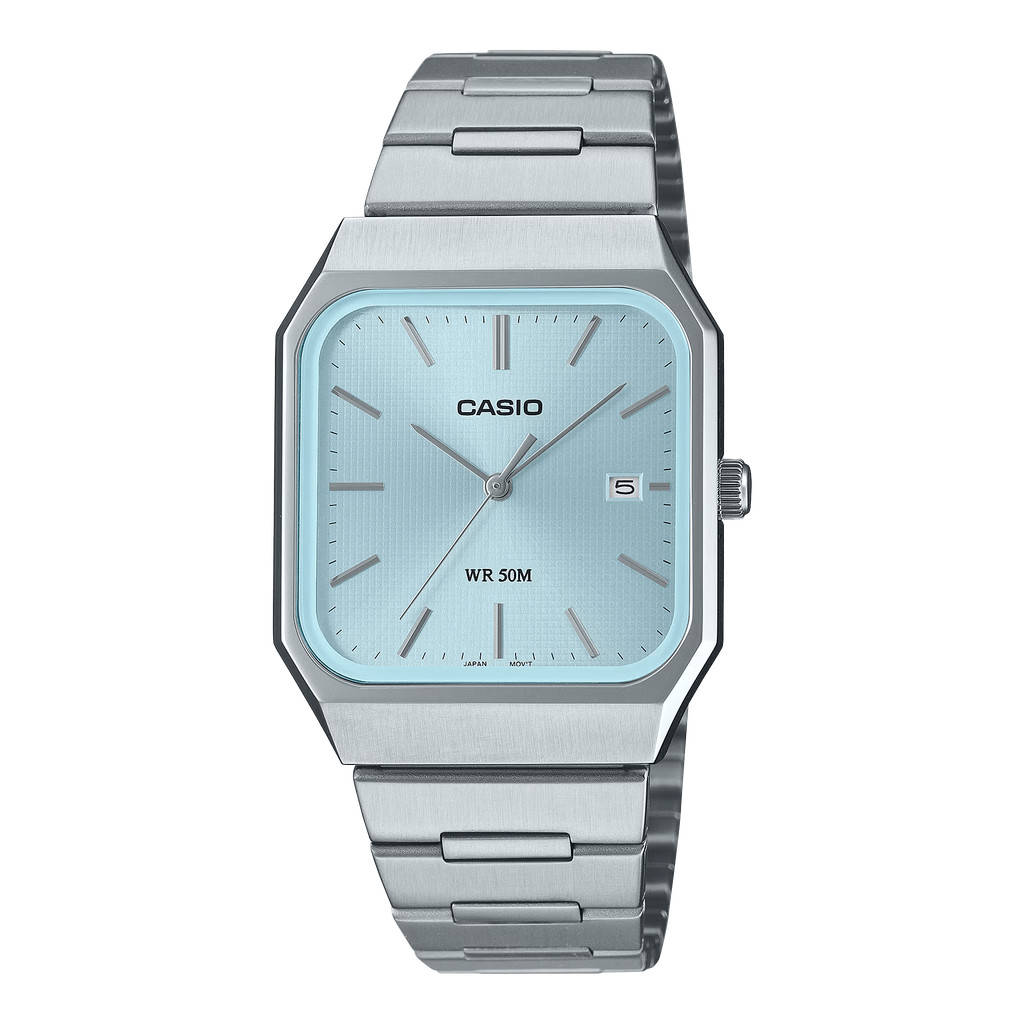 Casio (MTP-B185D-2A2VDF) Silver Stainless Steel Strap 50 Meter Date ...