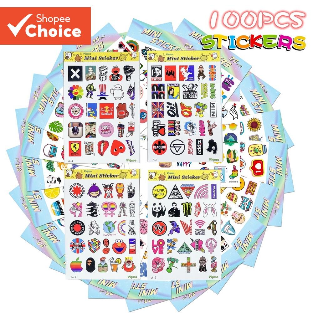 100PCS Hip Hop Trendy Waterproof Graffiti Stickers For Helmet Bicycle ...