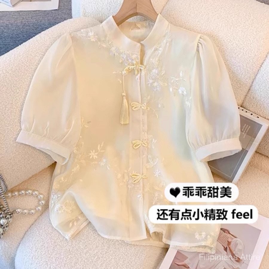 Asian Inspired Attire for Women Barong Blouse Modern Filipiniana Top ...