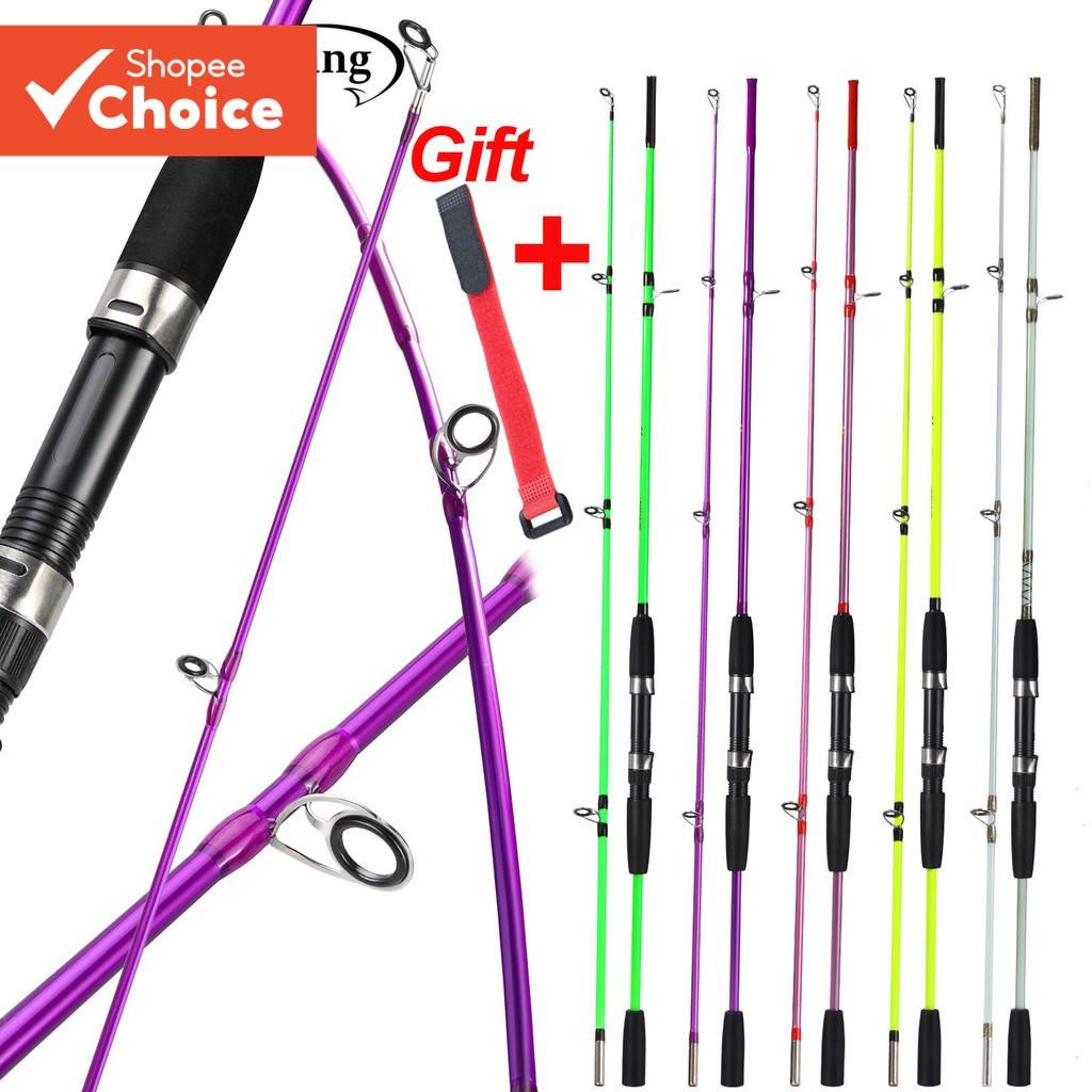 Sougayilang Fishing Rod 1.2m/1.8m/2.1m 2 Sections 5 Colors Spinning ...