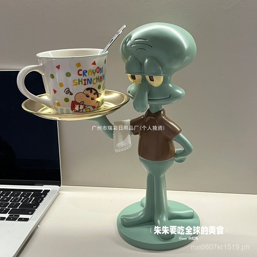 Squidward Figurine Decoration Octopus Face Phone Stand Tray Brother ...