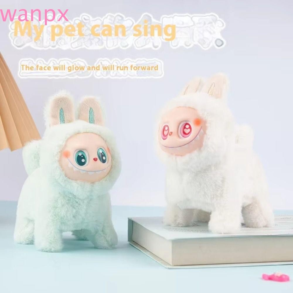 WANPX Electric Labubu Toy, Silicone Face Electric Dog Running Singing ...