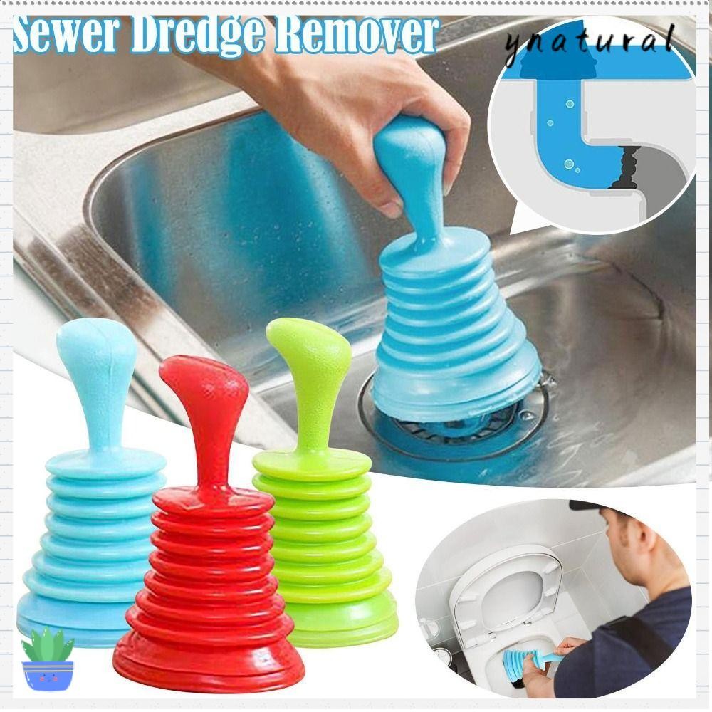 YNATURAL Bathroom Powerful Plunger, With Large Bellow Handheld Drainage ...