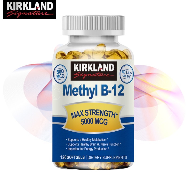 KIRKLAND Methyl B12 Capsules – 5000mcg High Potency for Energy ...