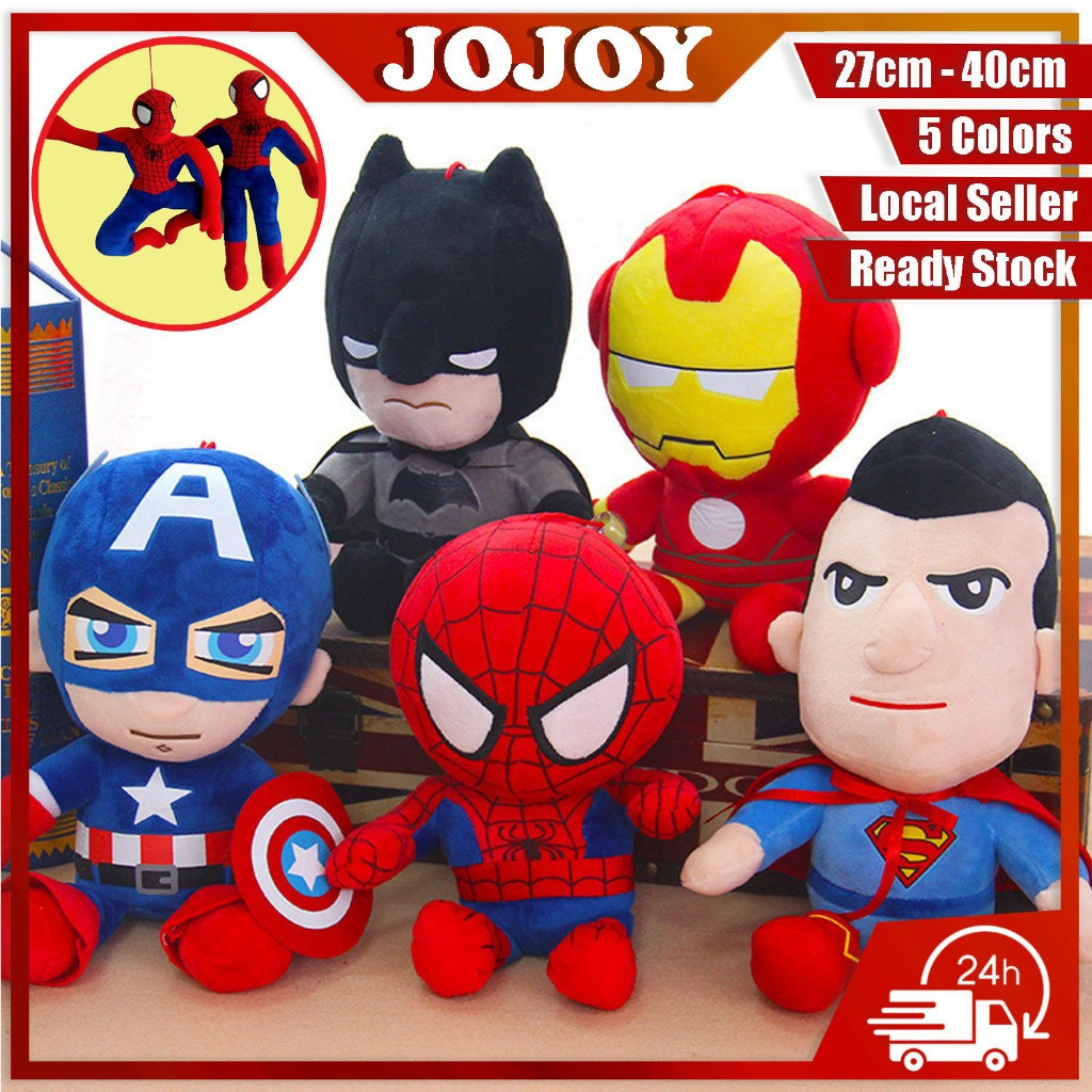 JOJOY Avengers Patung Super Hero Plush Toys Spiderman iron Man Captain ...