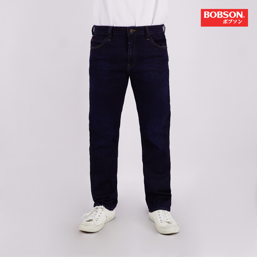 Bobson Japanese Men's Basic Denim Pants Skinny Mid Waist 174892-U (Dark Shade) | Shopee Philippines