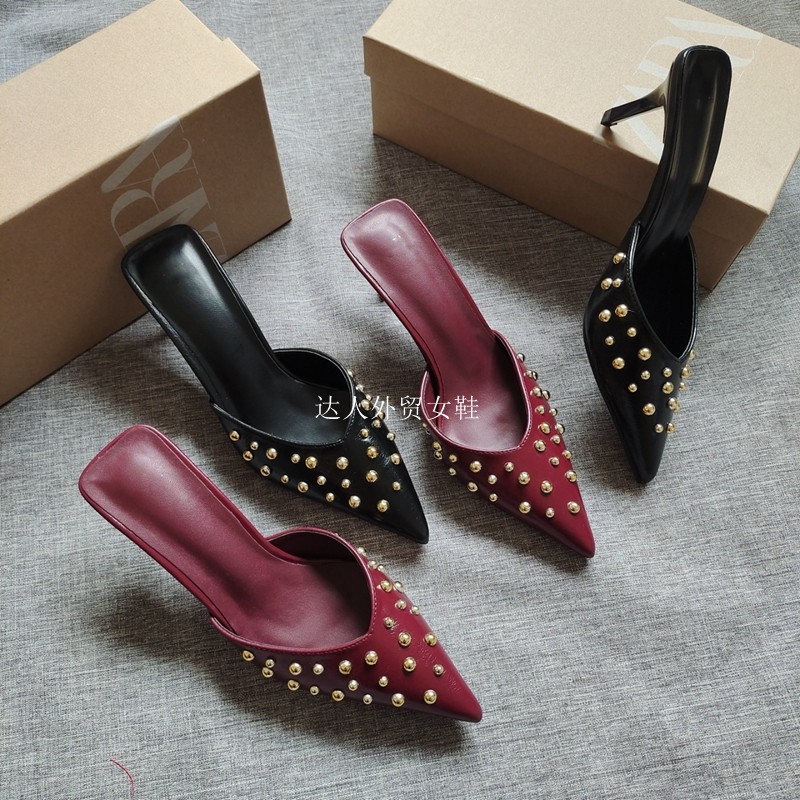 Original 2025 New shoes for women Sharp pointed shallow mouth rear ...