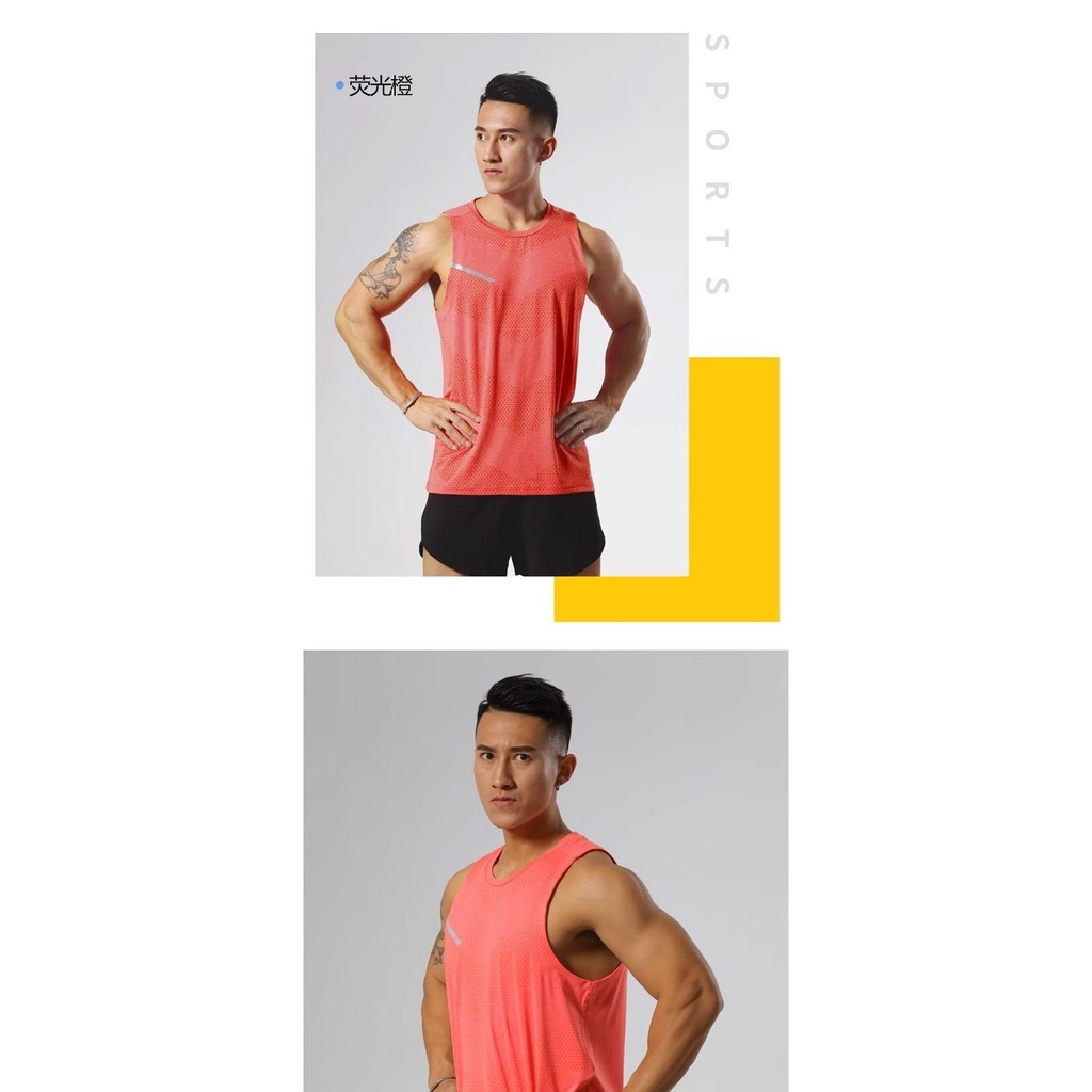 Ice Silk Quick-Dry Outdoor Sports Sando for Men Breathable Gym Running ...