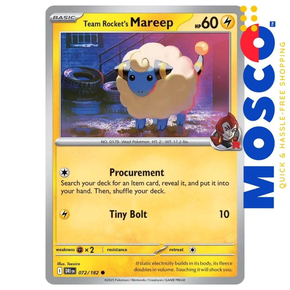 Team Rocket's Mareep - 072/182 Destined Rivals | Pokemon TCG | Shopee Philippines