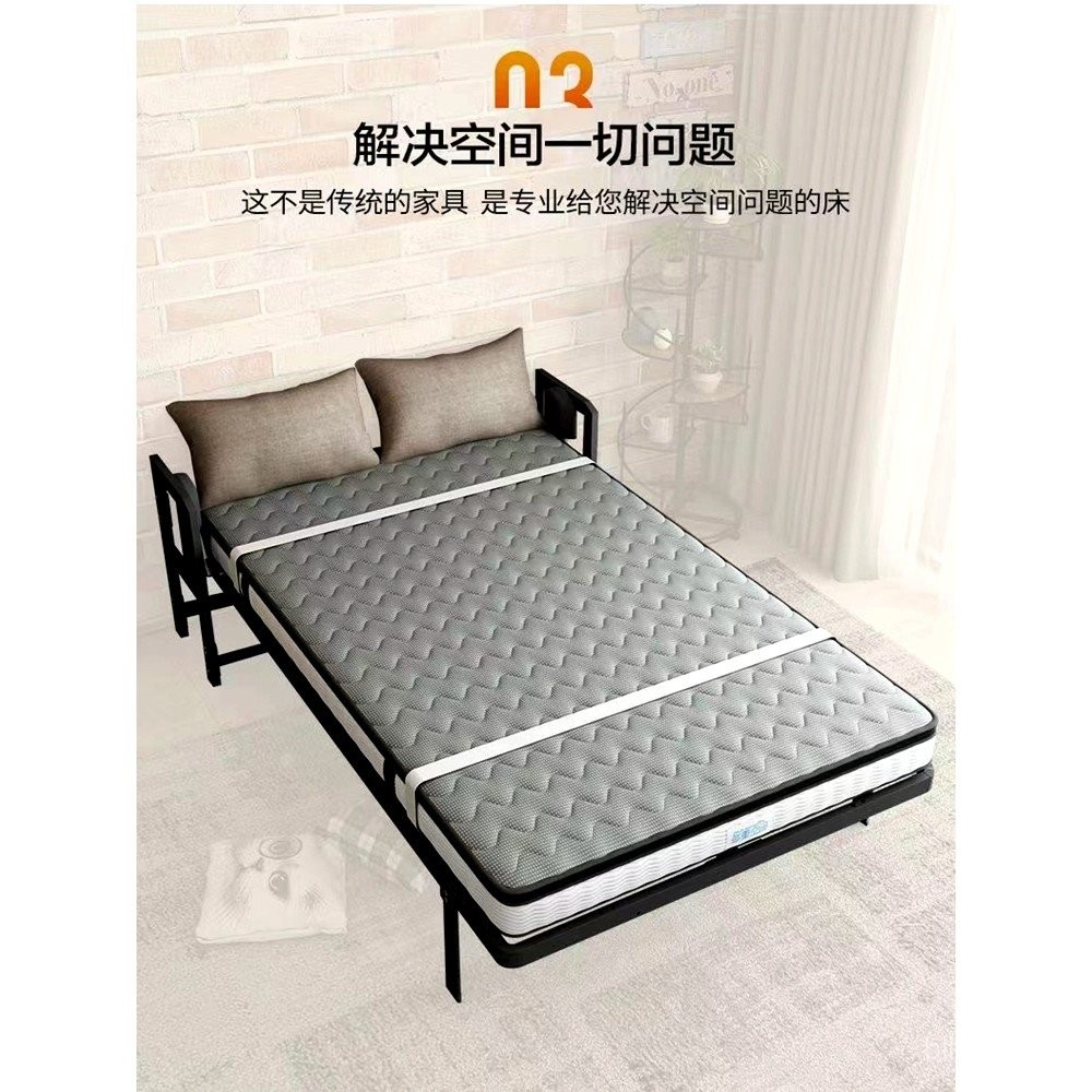 No Box Frame Wall Bed Flip Bed Multifunctional Wall Bed Simple Bed ...