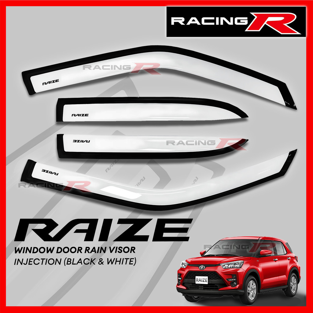 Toyota Raize 2022 to 2025 INJECTION Type Window Door Rain Visor Black ...
